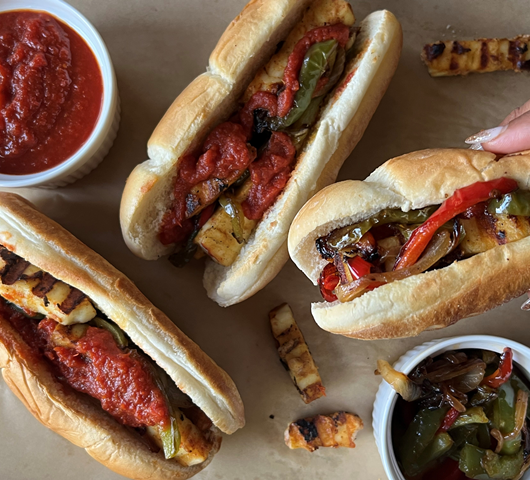 Tandoori Paneer Hot Dog - In-Fused Living: The fusion veggie food blog